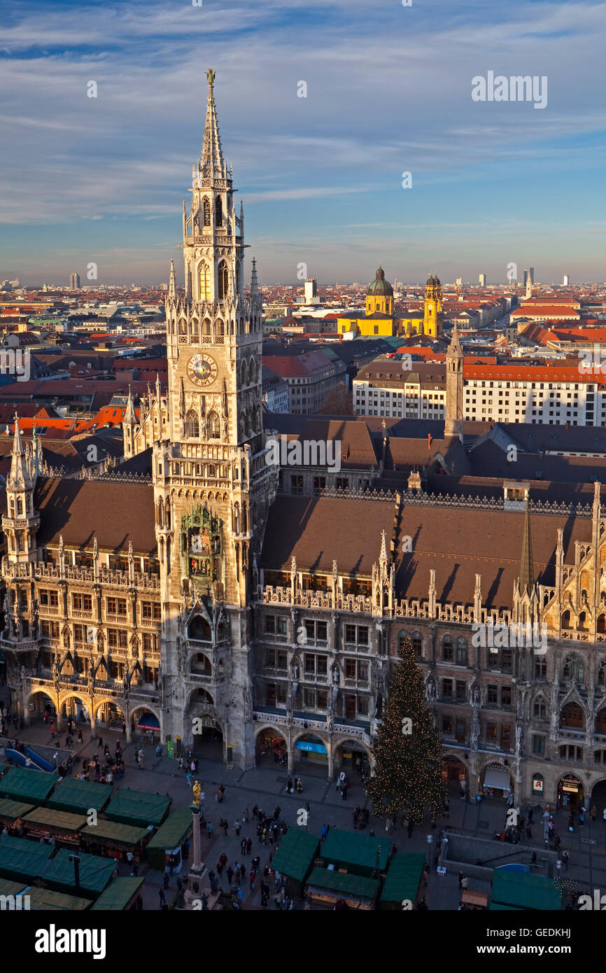 Geographie/Reisen, Deutschland, Bayern, München, Luftaufnahme der ...