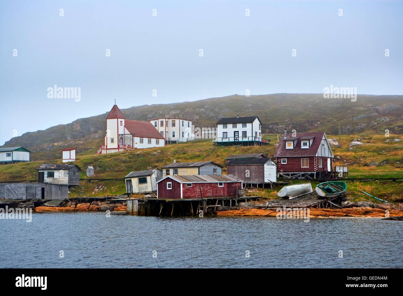 Geographie / Reisen, Kanada, Labrador, Schlacht-Hafen, das historische ...