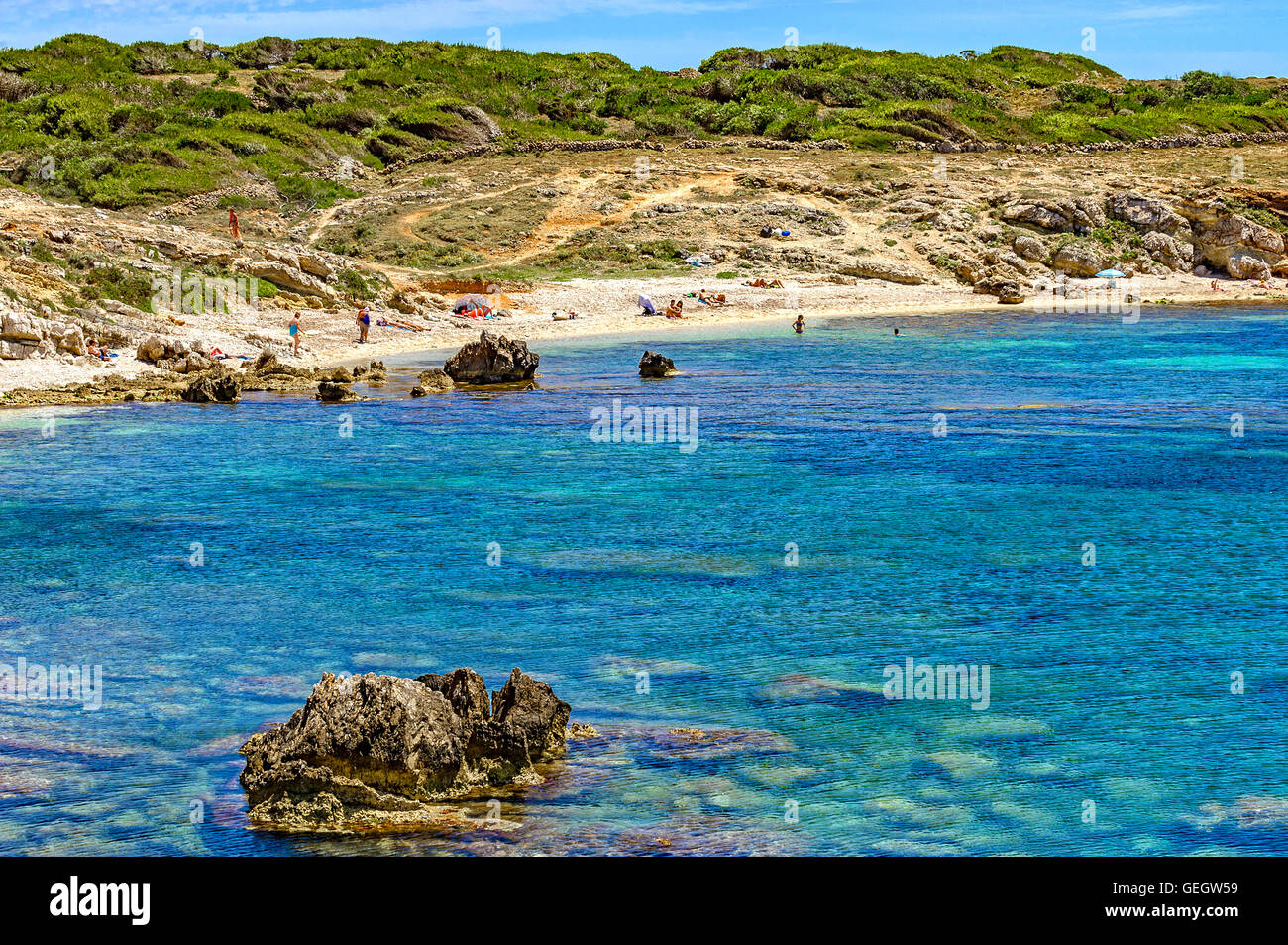 Italien Sizilien Ägadischen Inseln Favignana - Strand Cala Rotonda ...