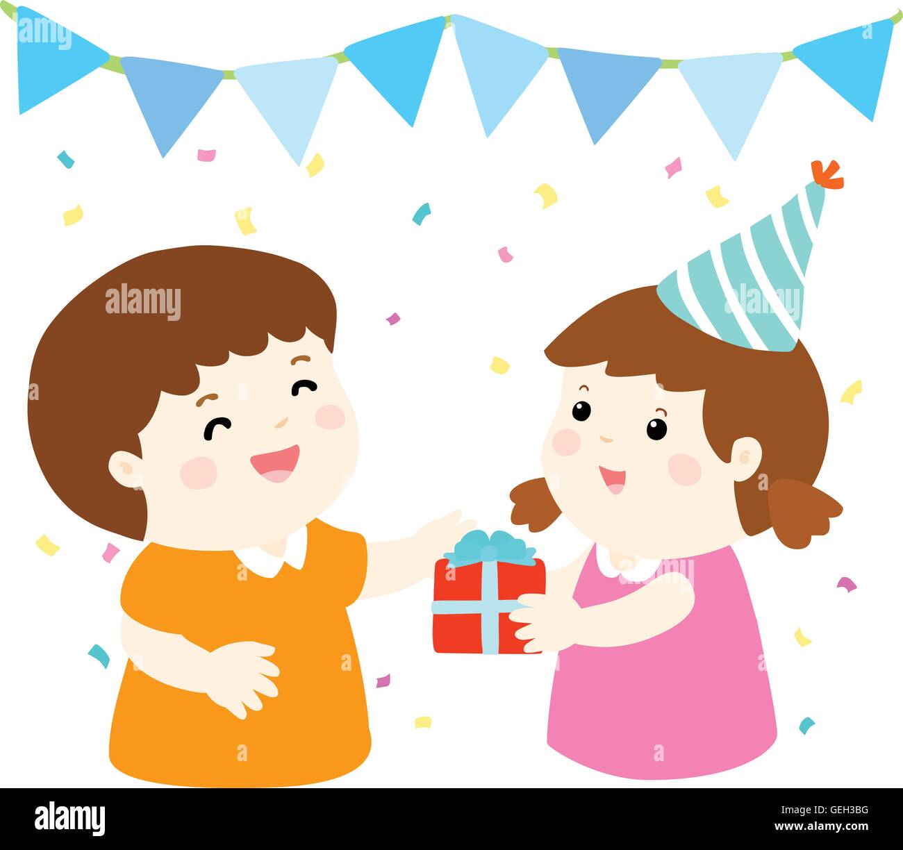 Schenken freude kind Stock-Vektorgrafiken kaufen - Alamy