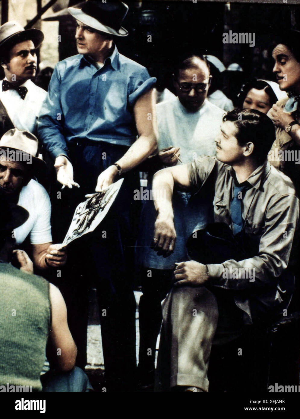 Walter Pidgeon, Clark Gable Bill Dennis (Walter Pidgeon,2.v.l., Stech ...