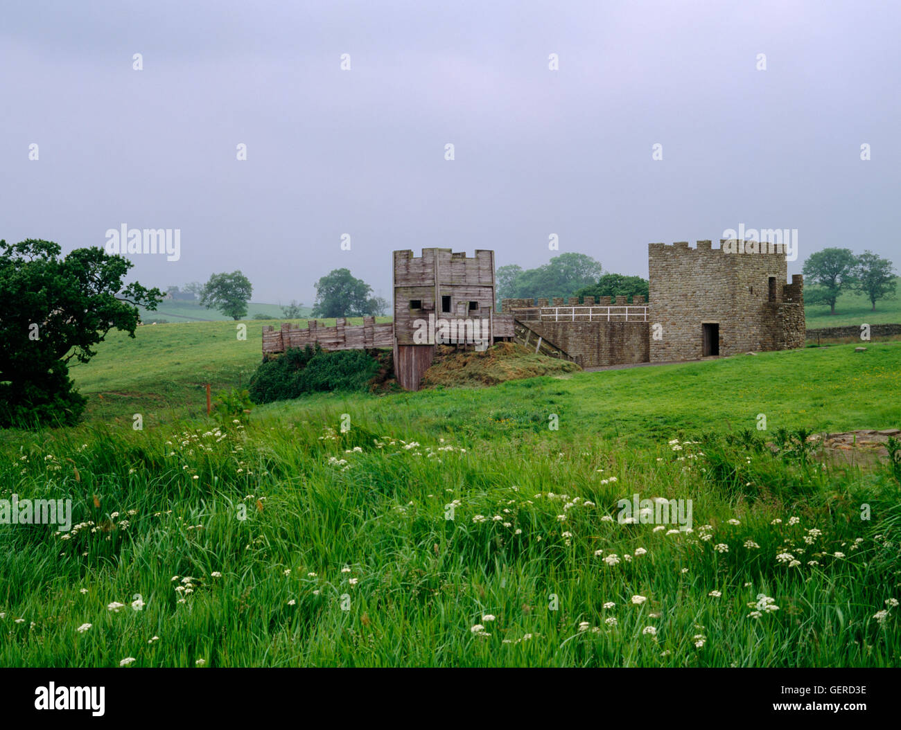 Vindolanda, Northumberland: Replik erstreckt sich der Hadrianswall ...