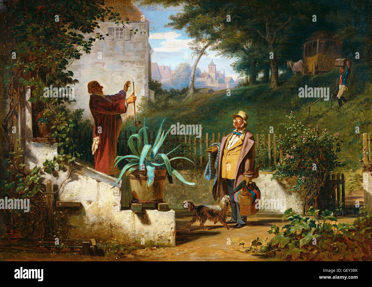Spitzweg, Carl - Freunde aus der Kindheit Stockfotografie - Alamy