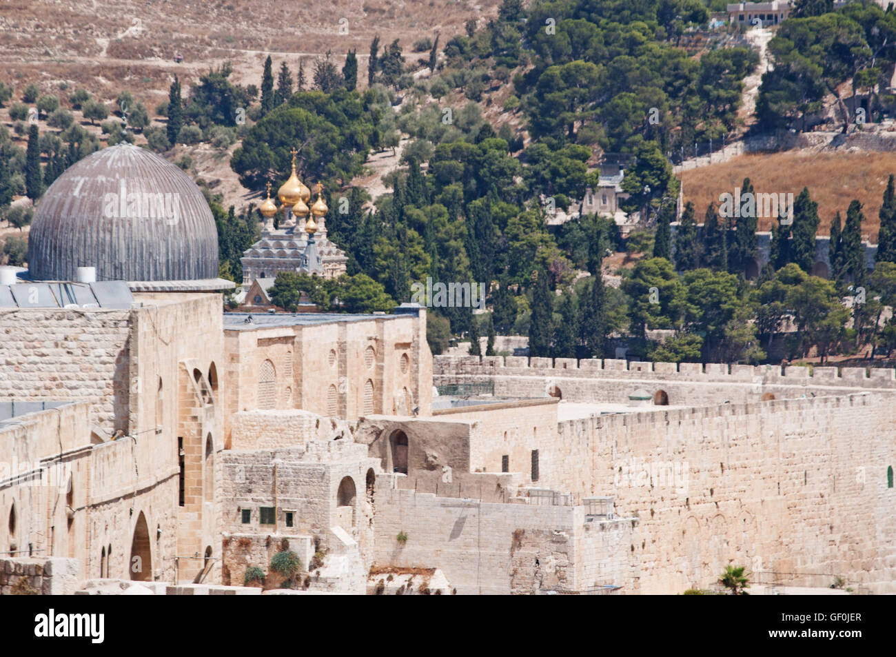 Jerusalem, Blick auf Al Aqsa Mosque, die weiteste Moschee auf dem ...