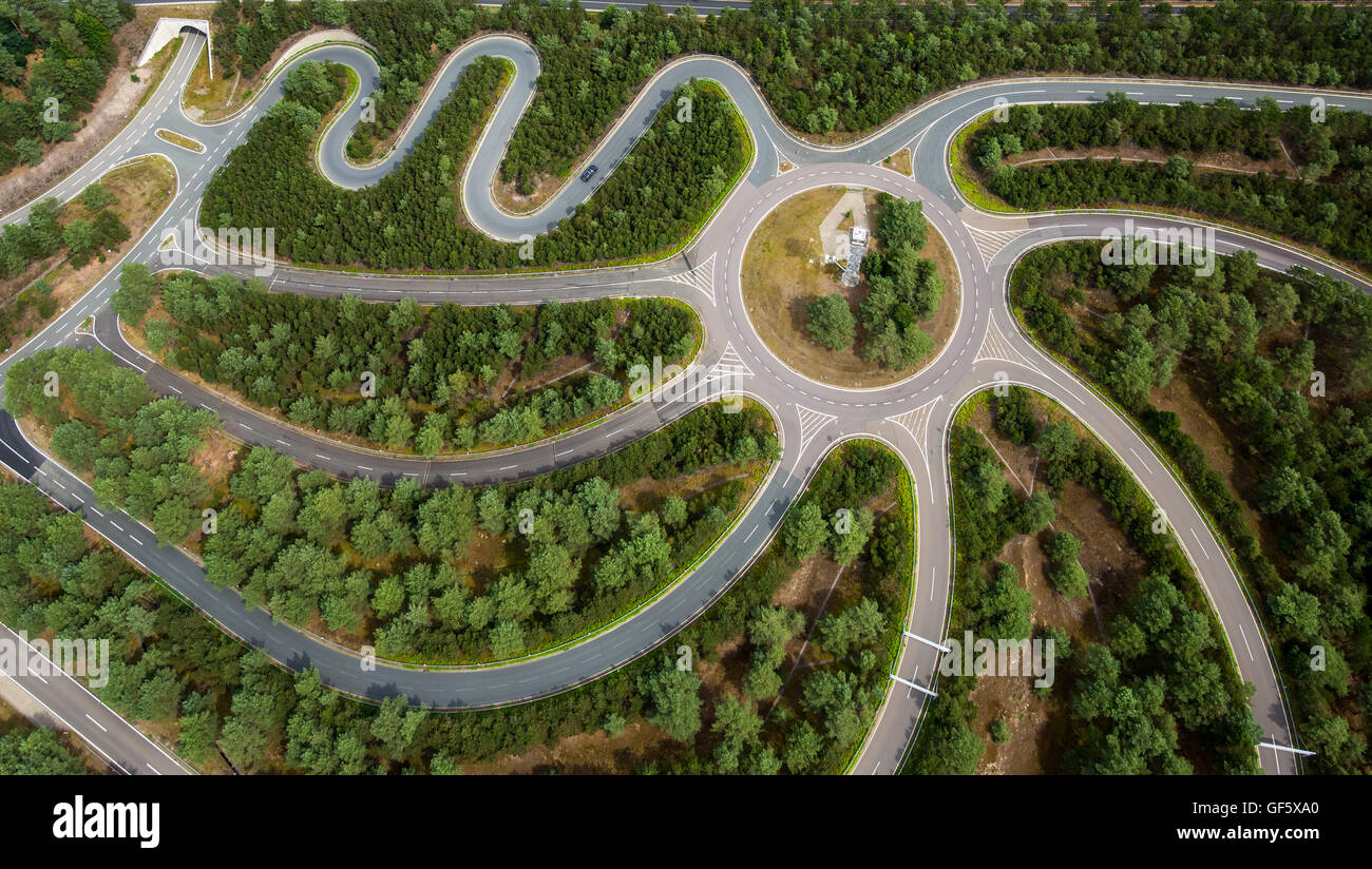 Luftaufnahme, Volkswagen AG-Teststrecke Ehra-Qualitätsstandards ...