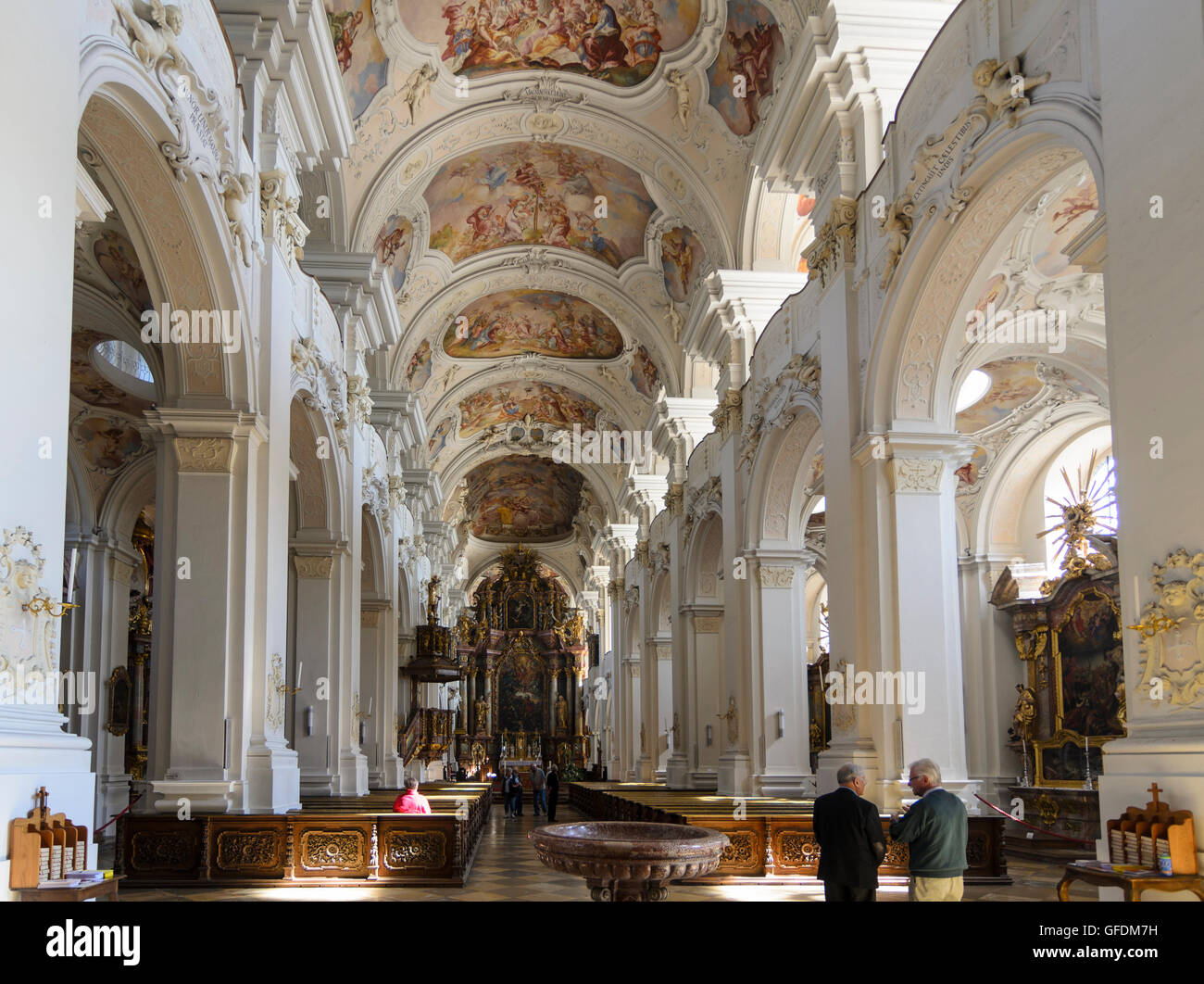 Niederalteich: Basilika der Benediktinerabtei, Kloster, Niederbayern ...