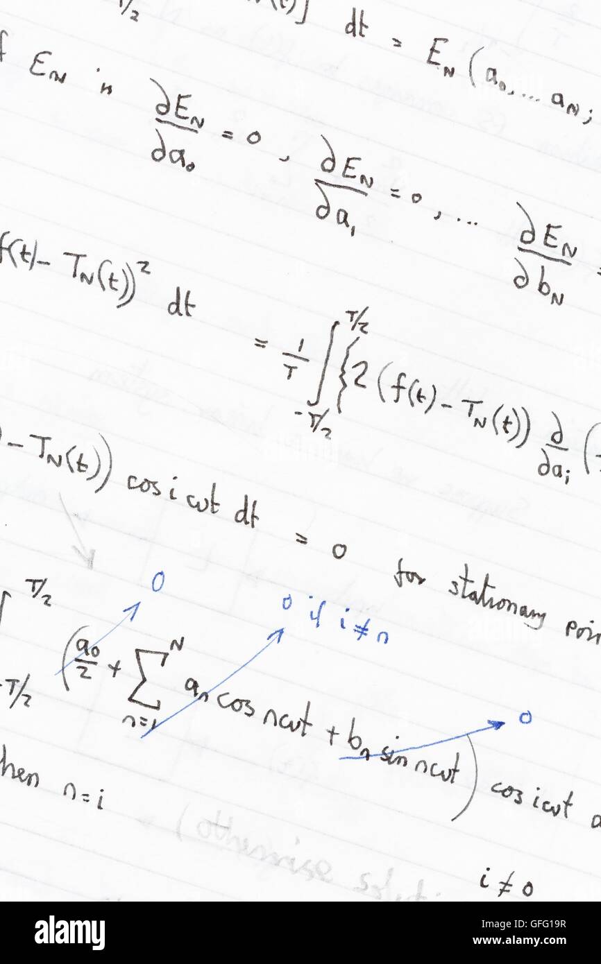 Mathematische formeln handschriftlich -Fotos und -Bildmaterial in hoher ...