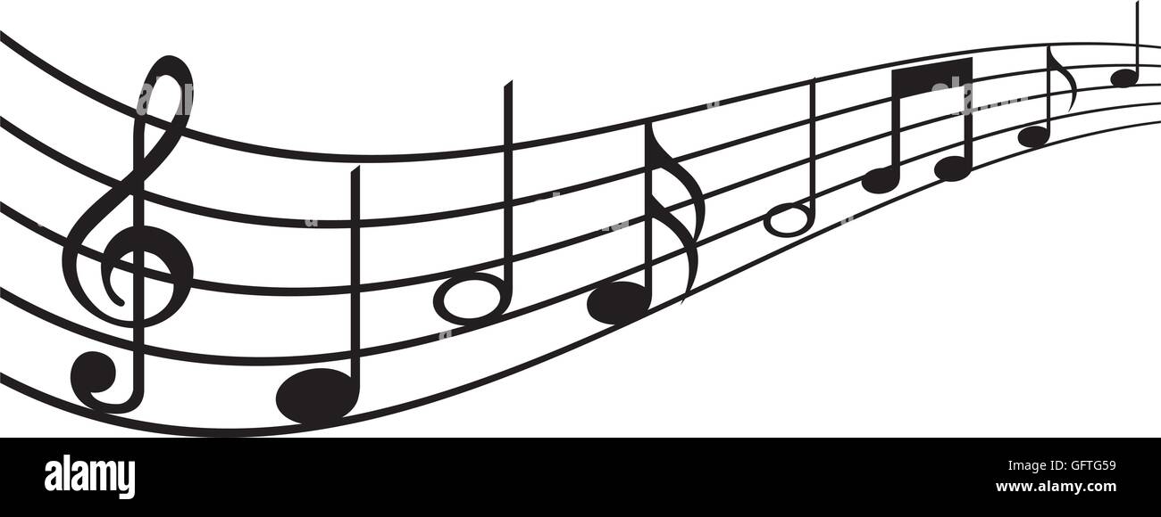 Noten Musik Blattsymbol Muster Stock-Vektorgrafik - Alamy