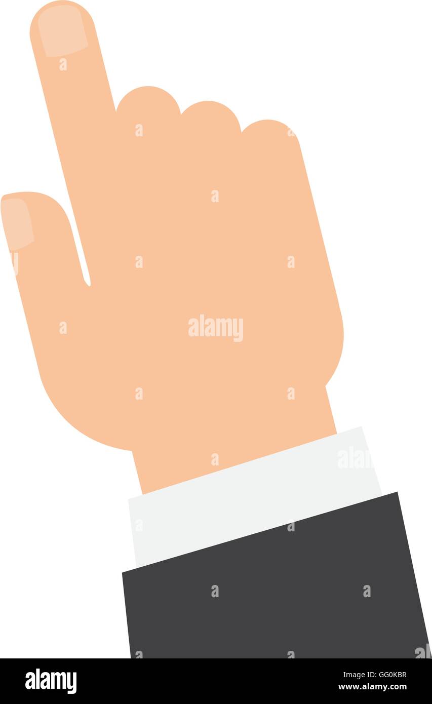 Hand mit Zeigefinger-Symbol zeigt Stock-Vektorgrafik - Alamy