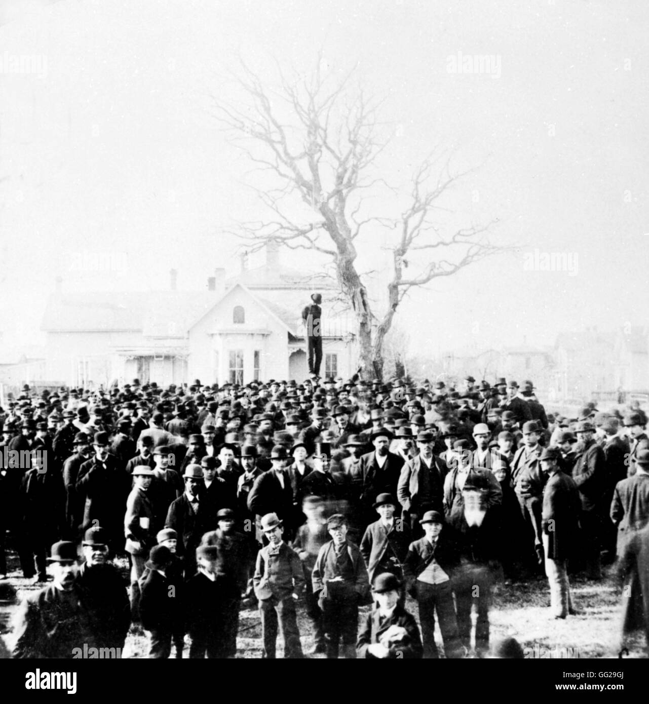 Lynchen von einem schwarzen Mann 1882 USA Washington. Library of ...