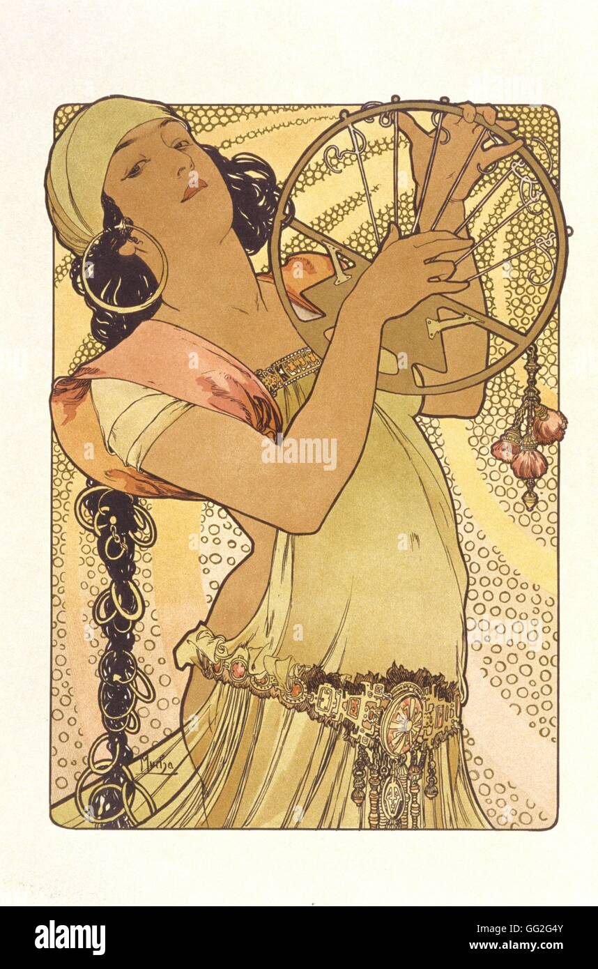 Alfons Mucha aufdrängen Salome Lithographie 1897 Stockfotografie - Alamy