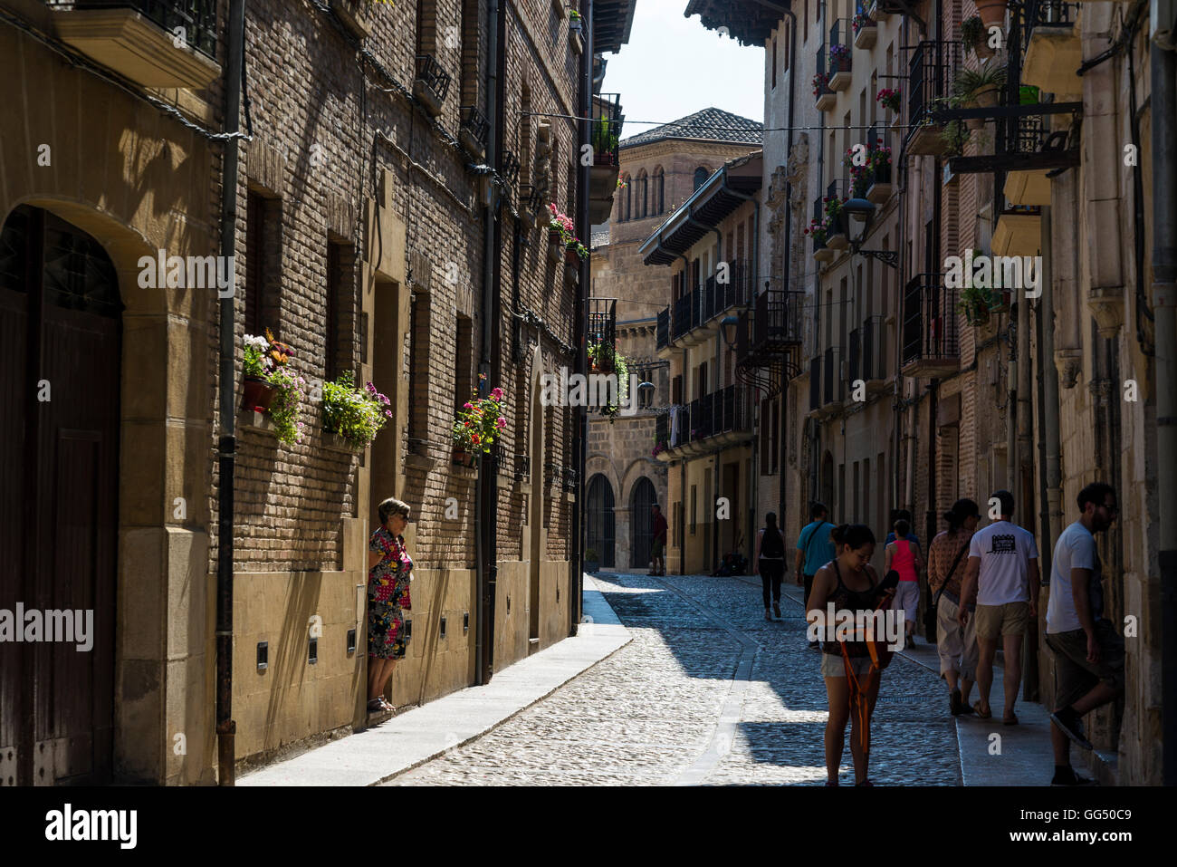 Atmosphärische mittelalterlichen Straße Calle San Nicolas in der ...