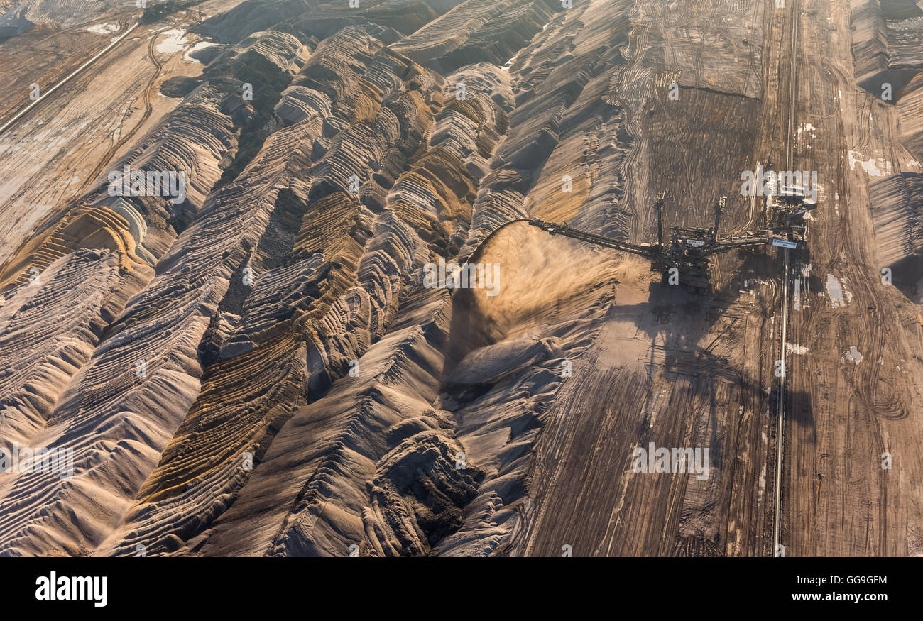 Luftaufnahme, Hambacher Tagebau Grube Braunkohle Hambach, Braunkohle ...