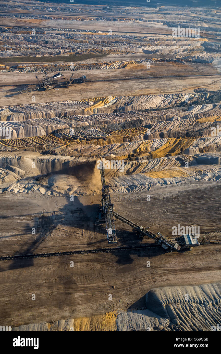 Luftaufnahme, Hambacher Tagebau Grube Braunkohle Hambach, Braunkohle ...