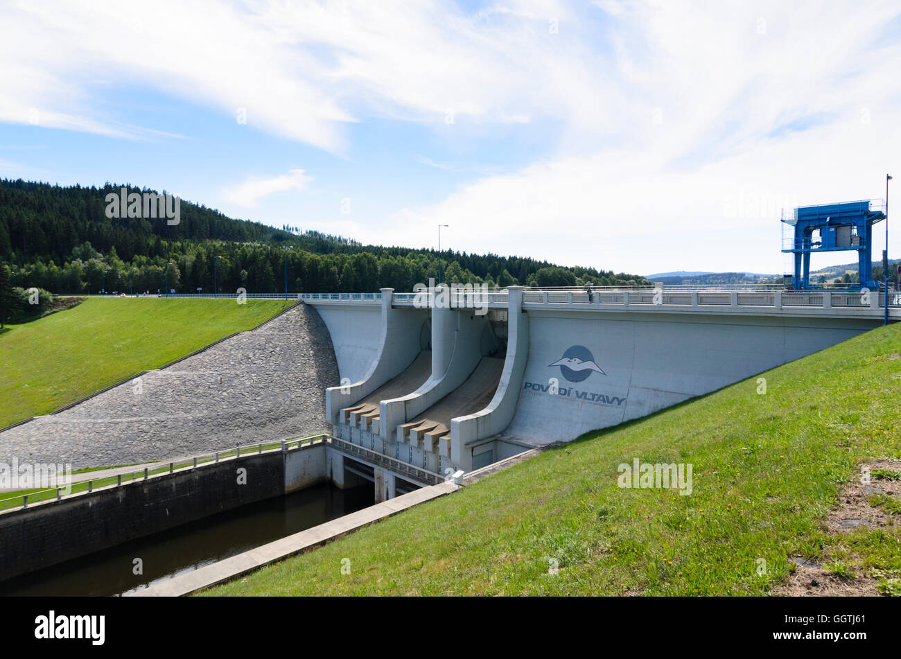 Lipno nad Vltavou (Lippen): Stausee Lipno Stausee, Jihocesky, Südböhmen ...