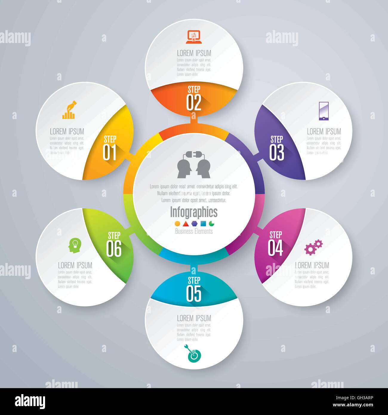 Infografiken Vorlage Vektor Illustration und Business-Icons Stock ...