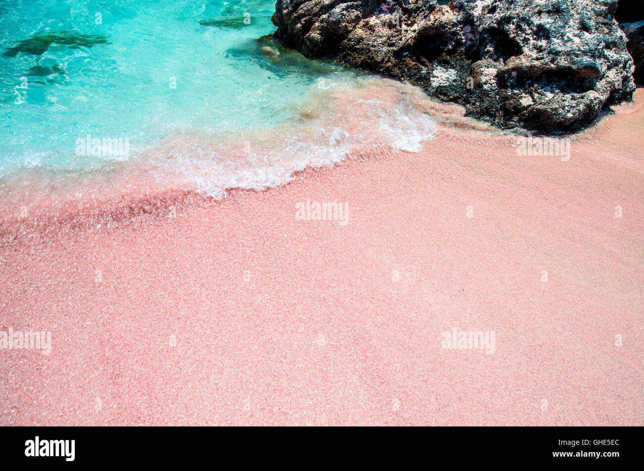 Elafonissi Lagune, Insel Kreta, Griechenland. Elafonisi-Strand ist ...