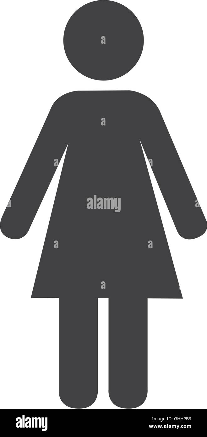 Bad Frau Piktogramm Symbol Vektor-illustration Stock-Vektorgrafik - Alamy