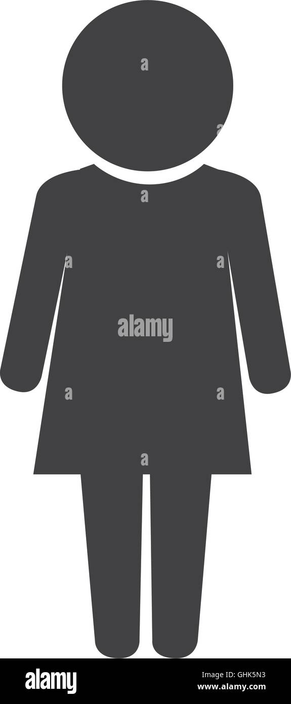 Frauen Mädchen Lady Geschlecht Piktogramm Symbol Vektorgrafik Stock ...