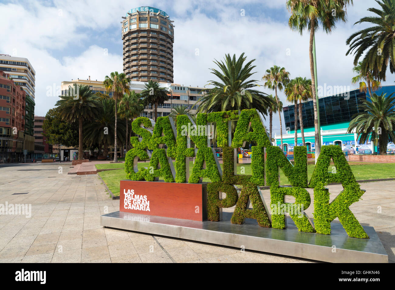 LAS PALMAS, GRAN CANARIA, Spanien - 2. August 2016: Santa Catalina Park ...