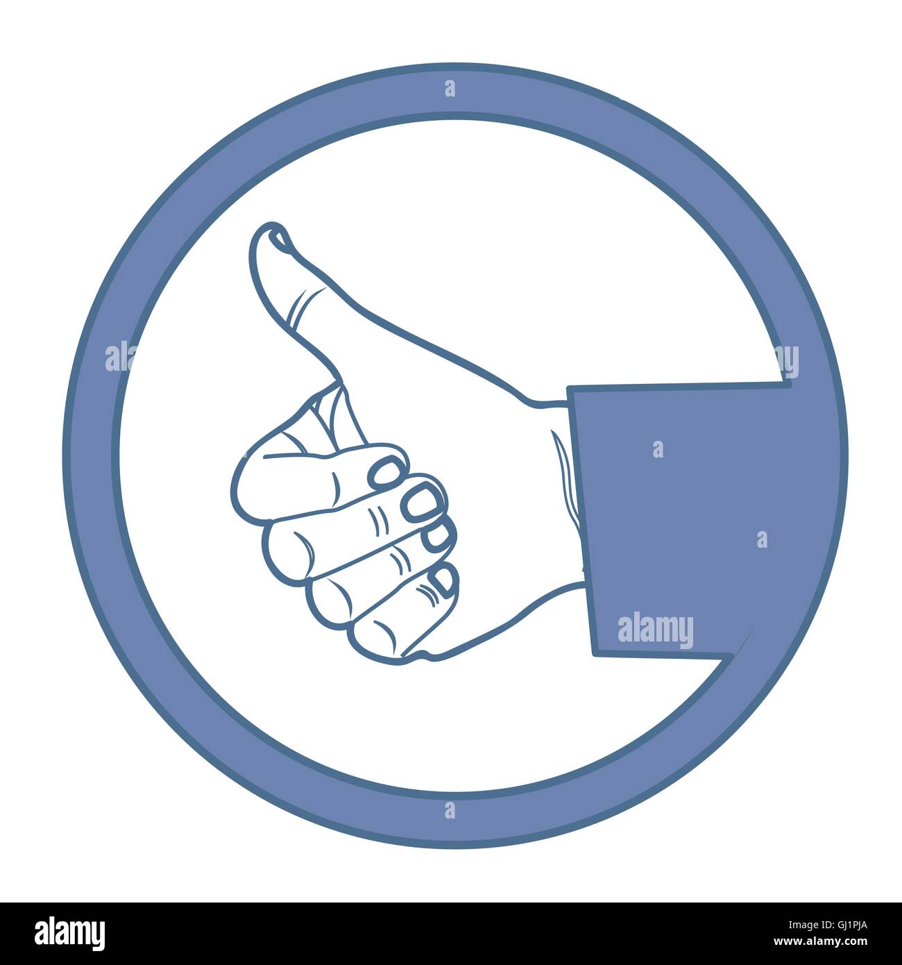 Abbildung von Hand mit Daumen, Vektor-illustration Stock-Vektorgrafik ...