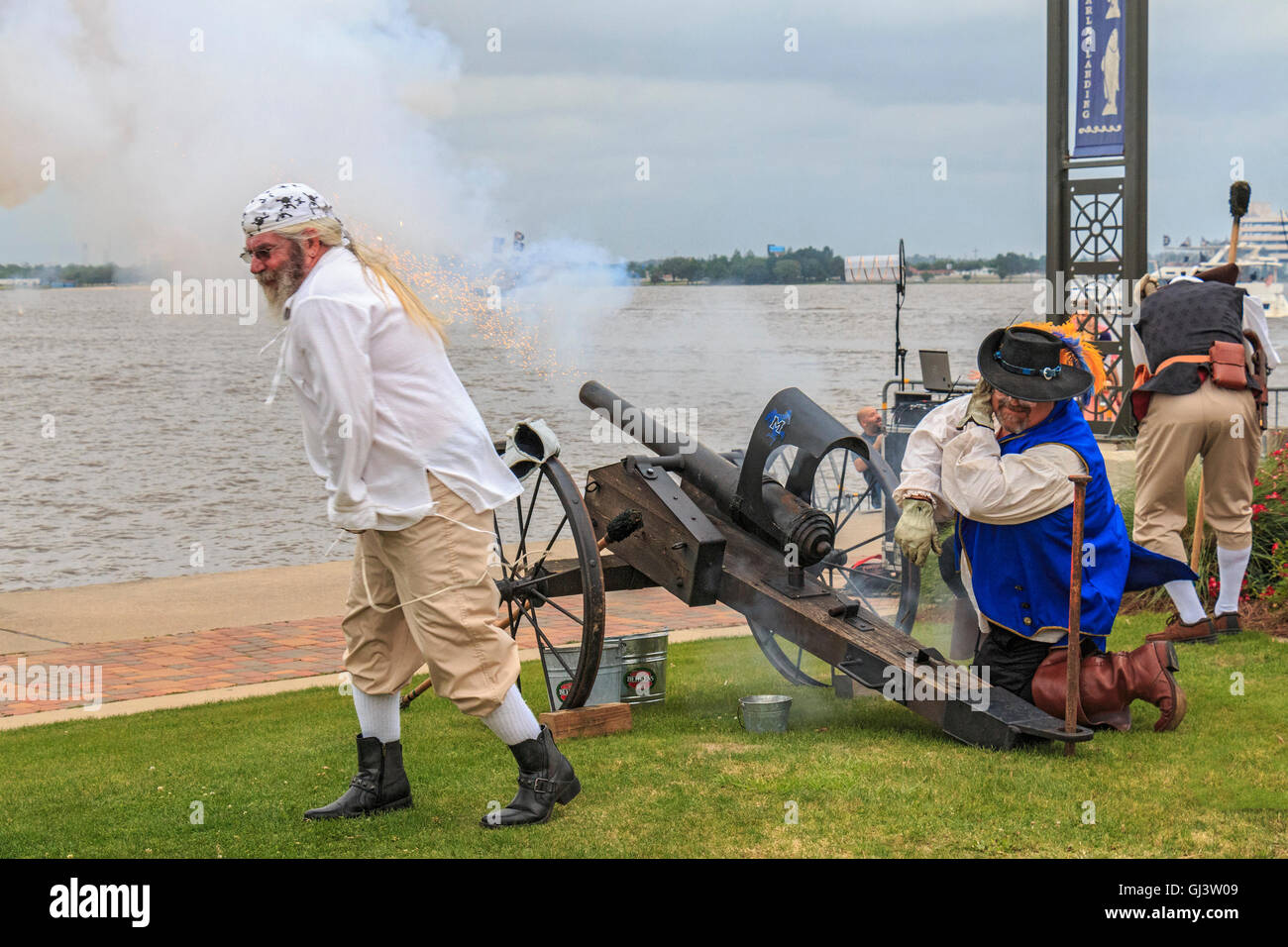 Piraten abschießen Canon Schmuggelware Tage in Lake Charles, Louisiana ...