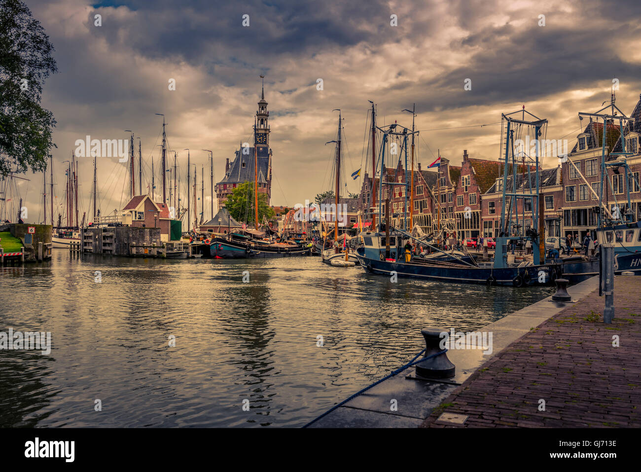 Niederlande, Hoorn, Hafen, Turm, Hoofdtoren Stockfotografie - Alamy