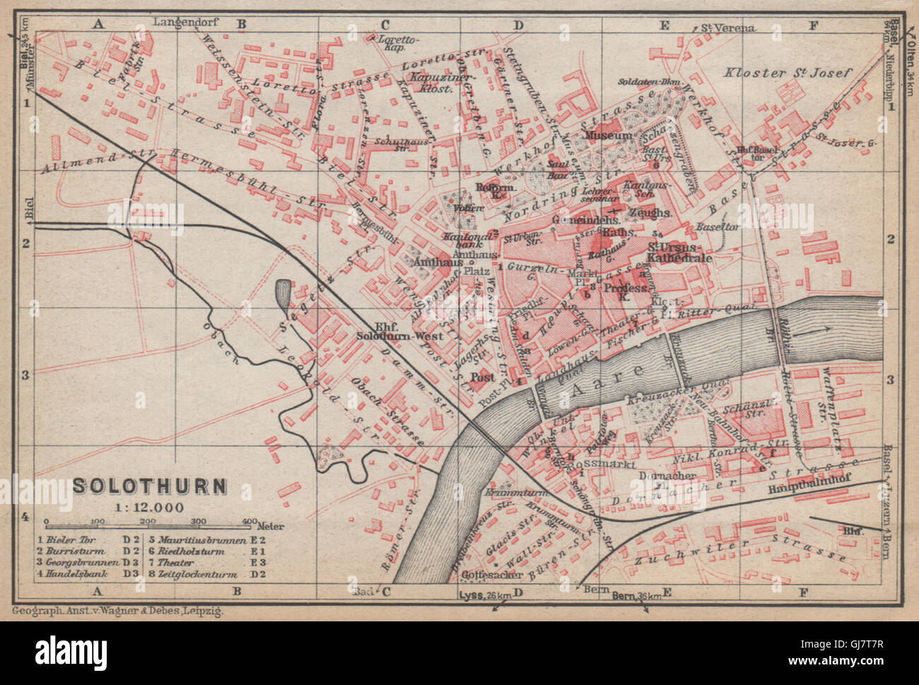Soleure solothurn town city stadtplan -Fotos und -Bildmaterial in hoher ...