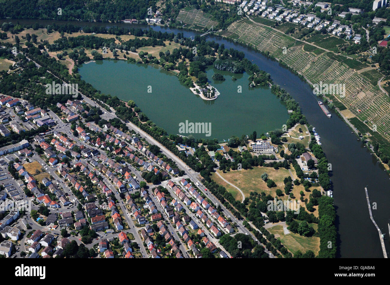 Deutschland, Baden-Württemberg, Stuttgart, Max-Eyth-See, Neckar ...