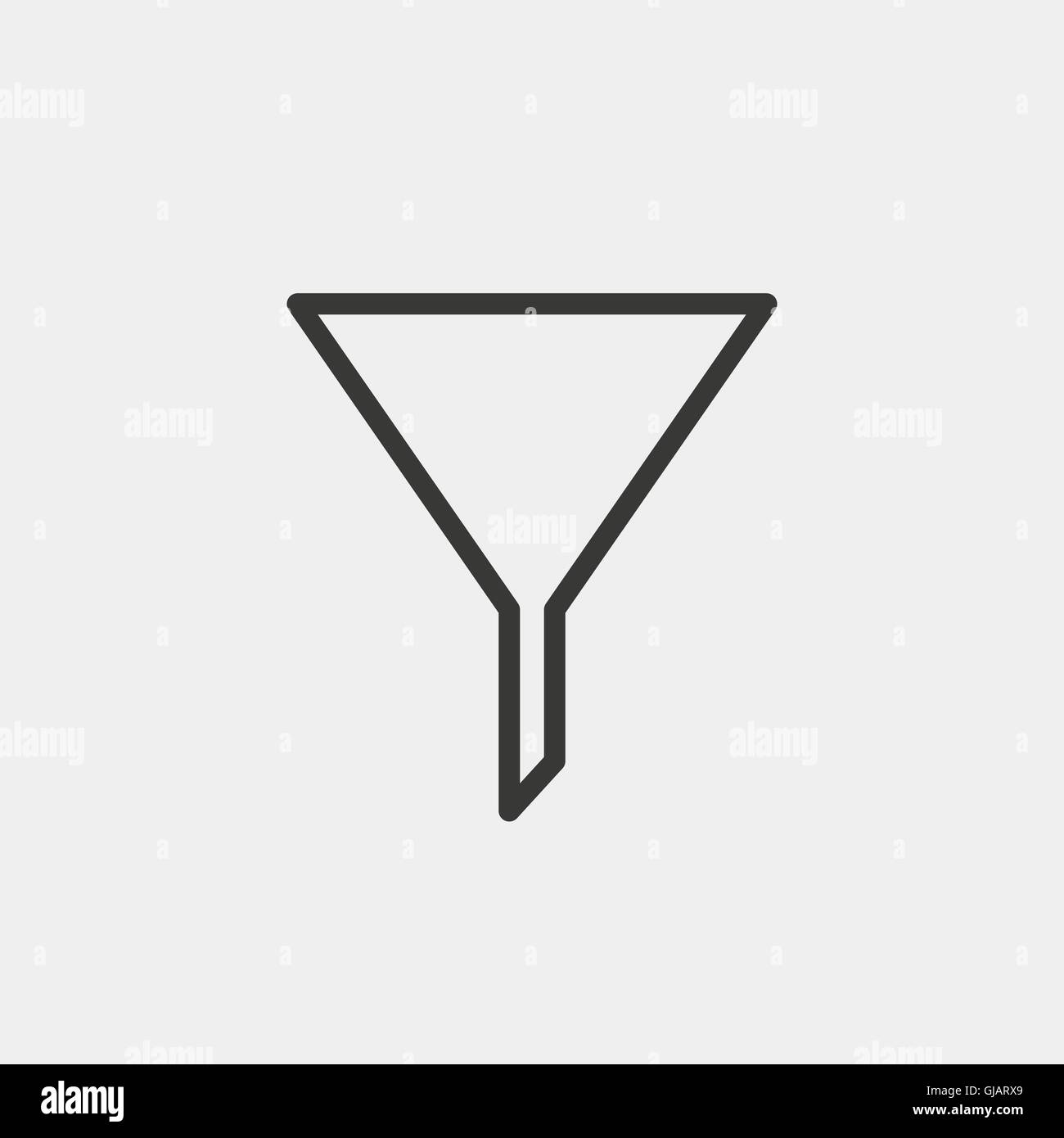 Filtersymbol braune Umrandung für illustration Stock-Vektorgrafik - Alamy