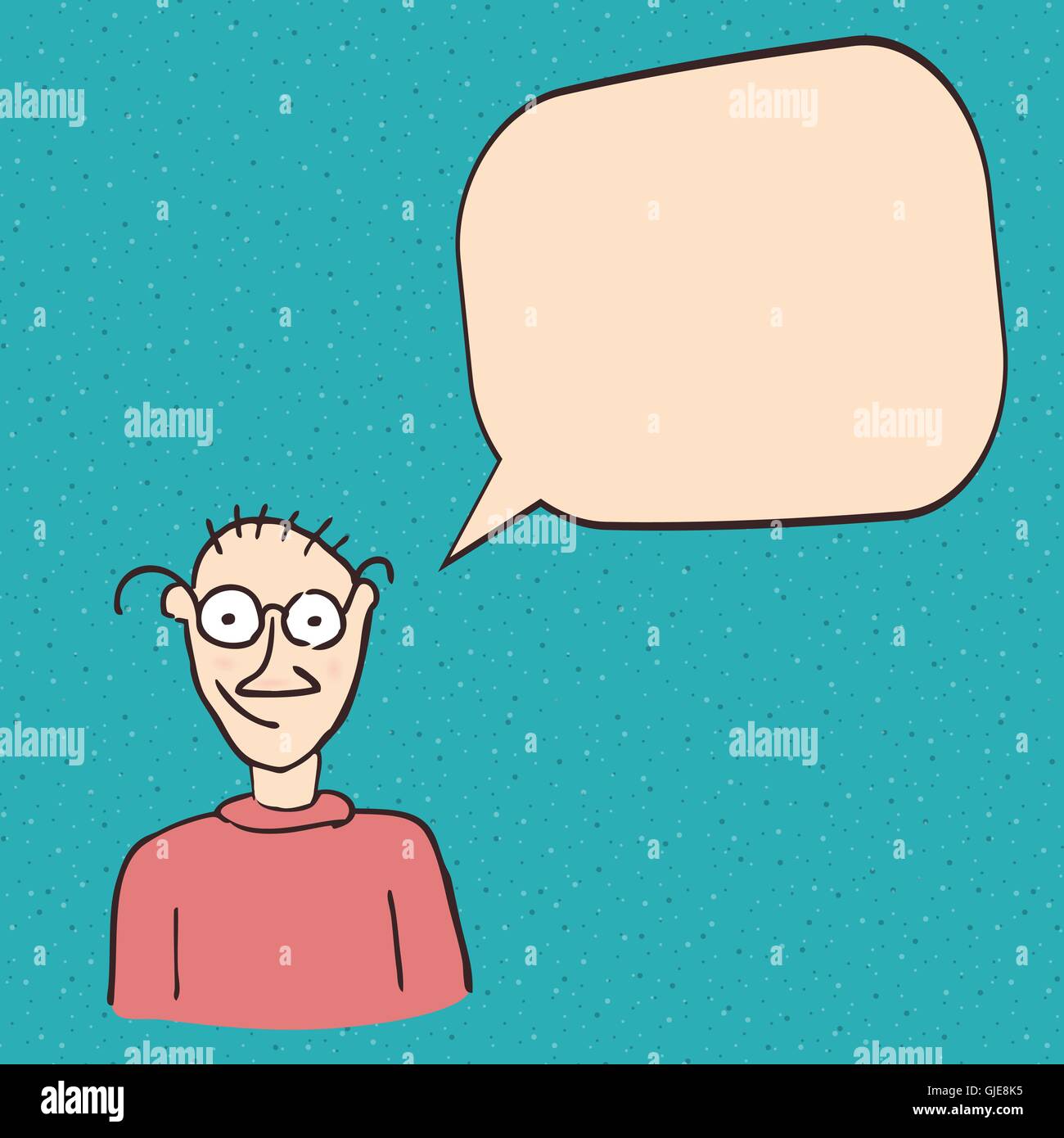 Cartoon Mann sprechen Stock-Vektorgrafik - Alamy