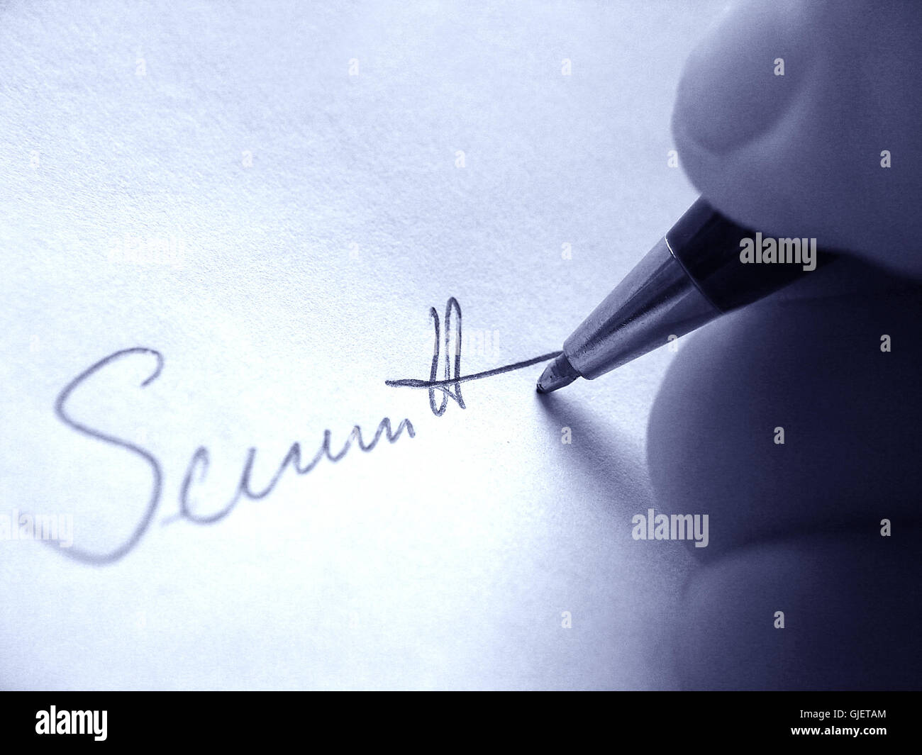Unterschrift blau -Fotos und -Bildmaterial in hoher Auflösung – Alamy