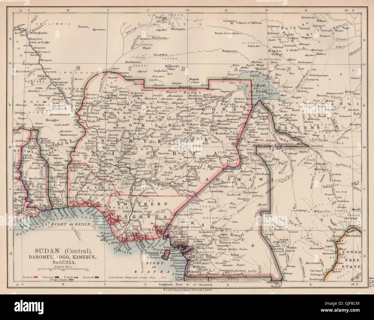 Dahomey map -Fotos und -Bildmaterial in hoher Auflösung – Alamy