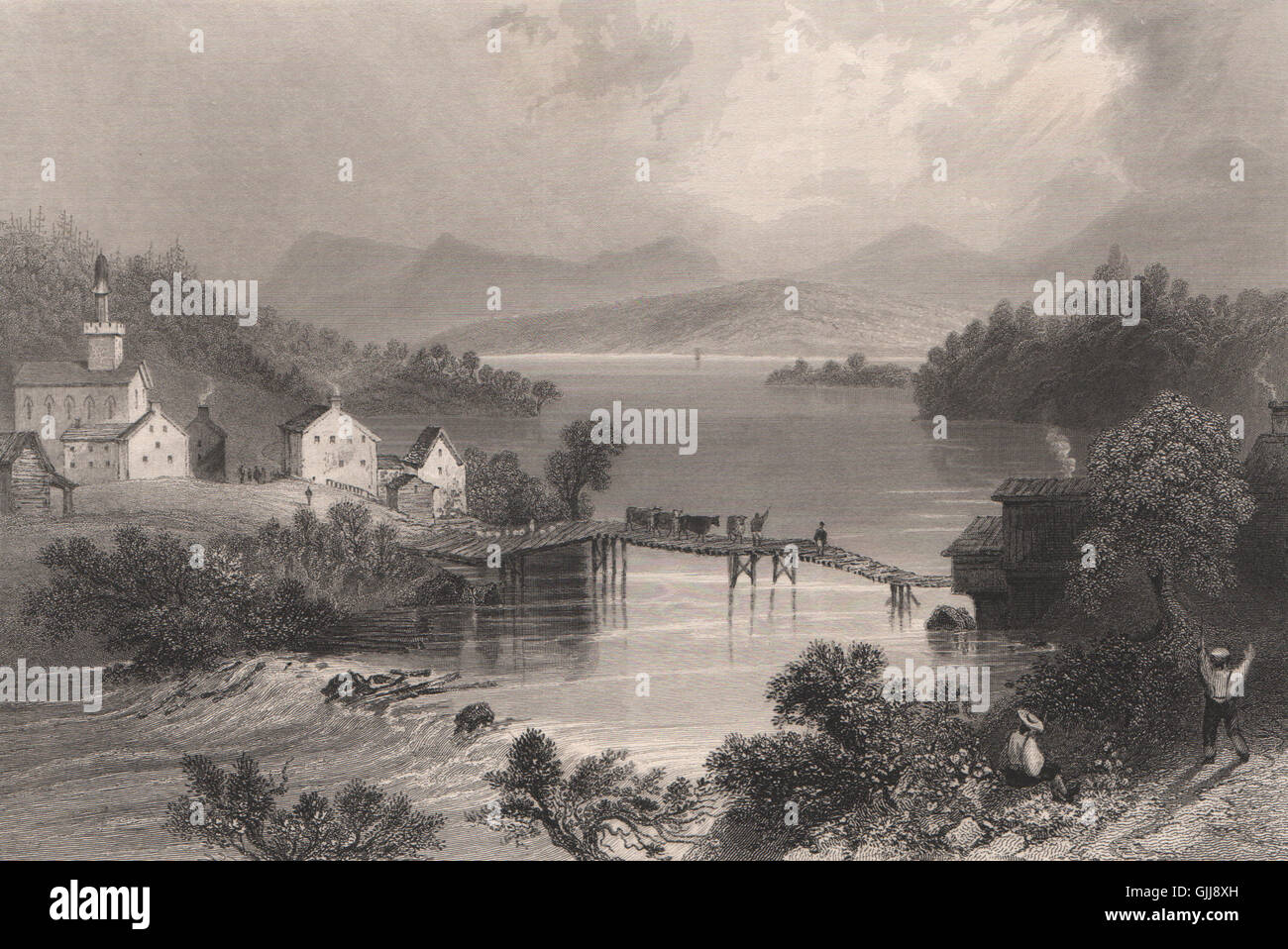 QUEBEC. Ausgang des Lake Memphremagog an Magog. Merry ist Point Park ...