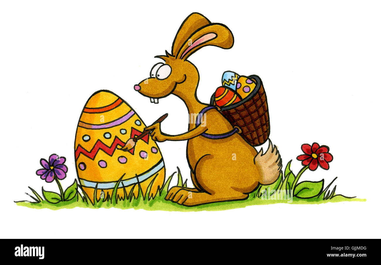 Easter hare easter bunny drawing photo -Fotos und -Bildmaterial in ...
