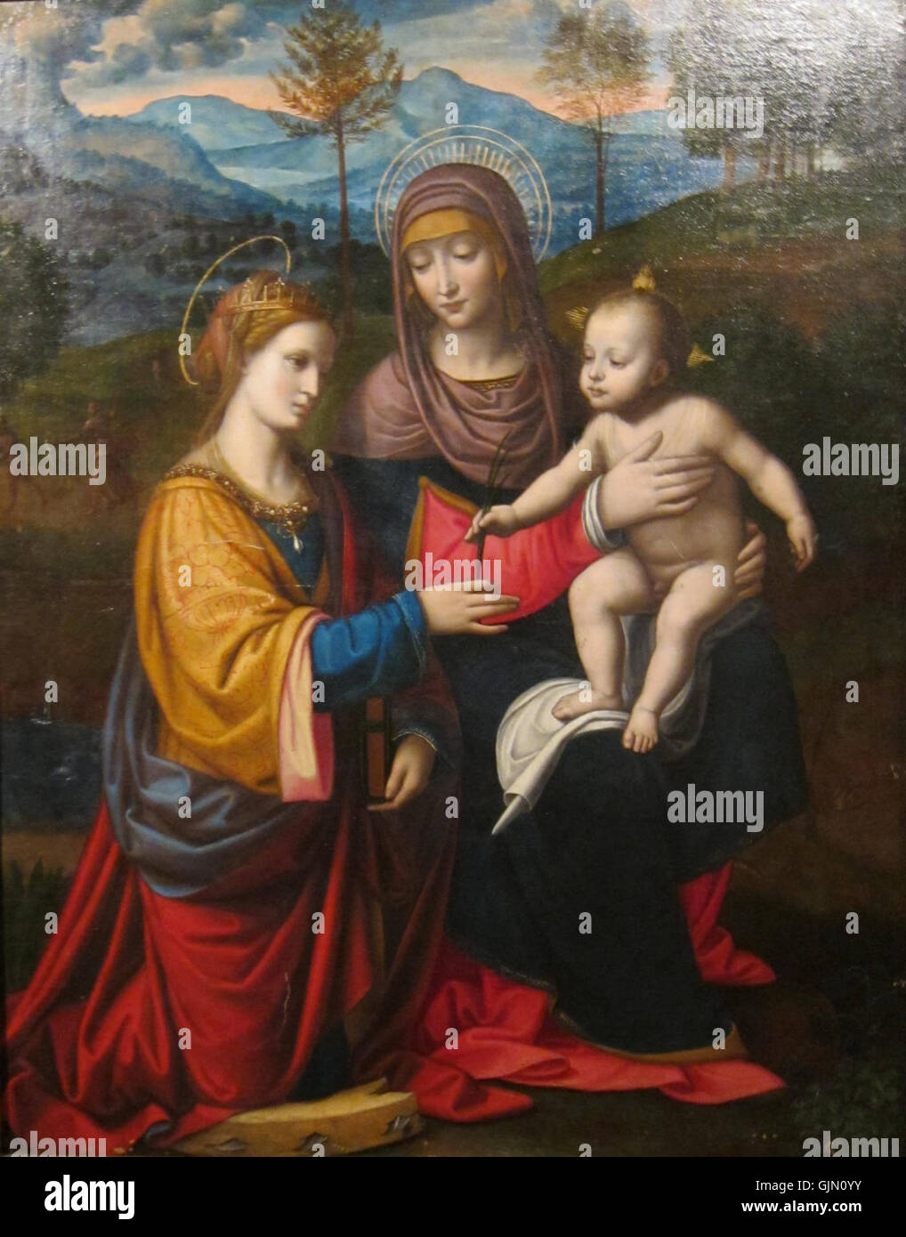 "Madonna mit Kind und Heiligen Katharina von Alexandrien' von Bernardino Luini, Cincinnati Art ...