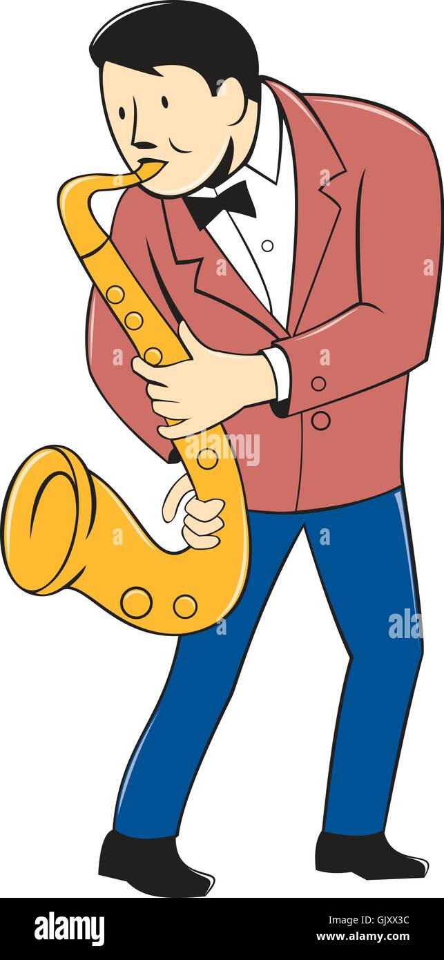 Saxophone Cartoon Stockfotos & Saxophone Cartoon Bilder - Seite 2 - Alamy