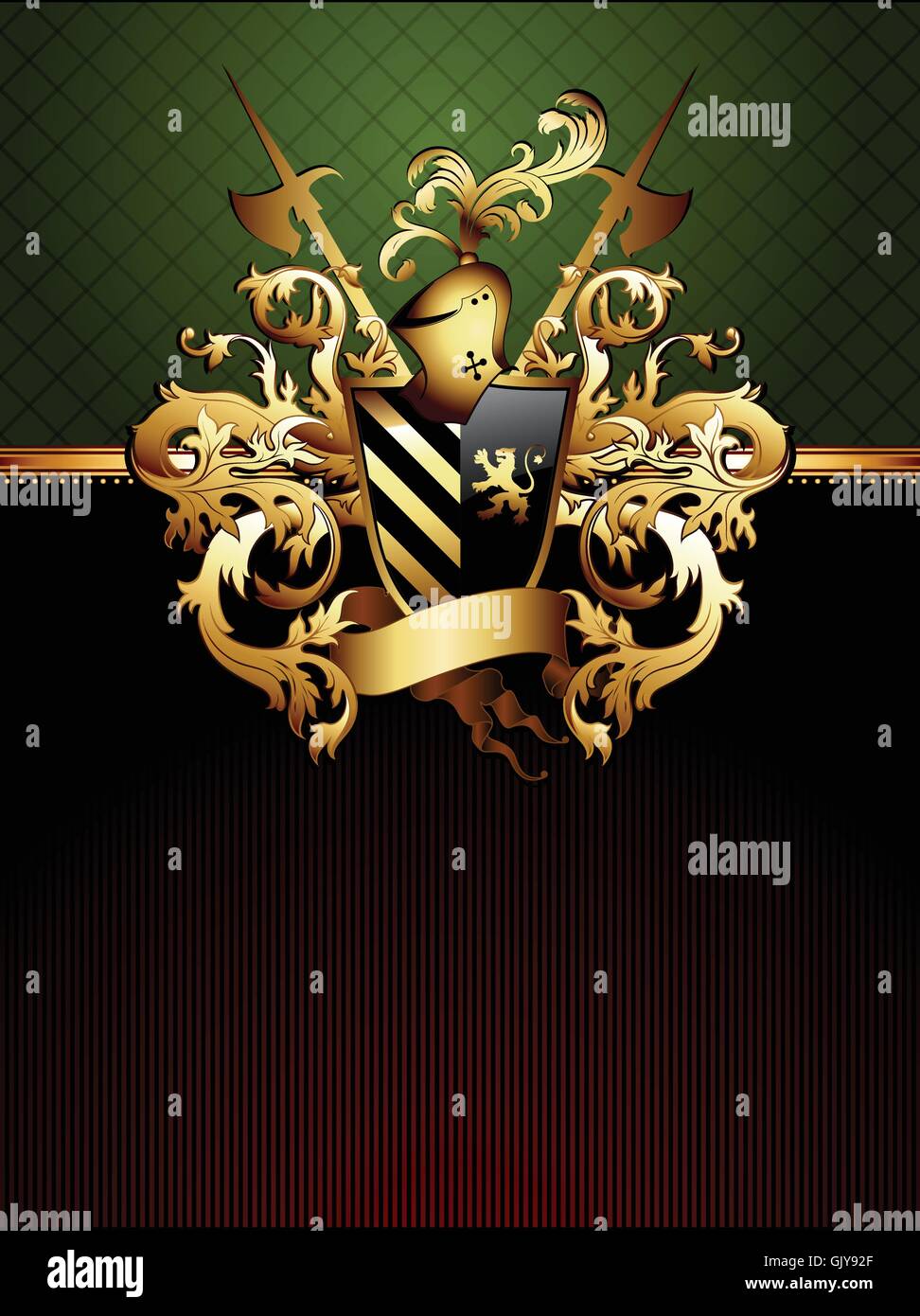 Goldener wappen Stock-Vektorgrafiken kaufen - Alamy