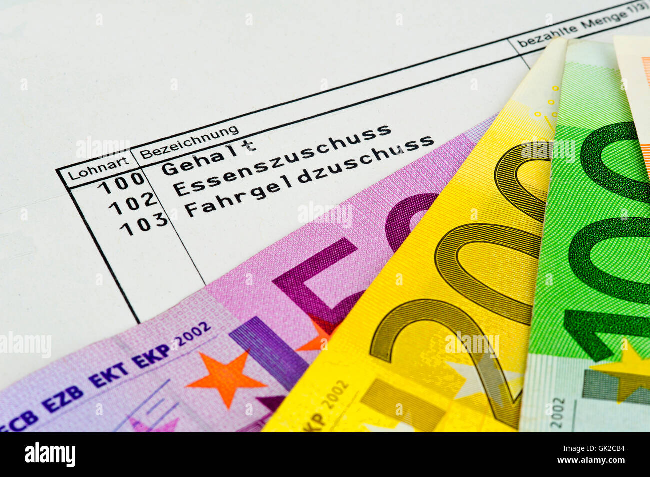Salary slip of paper -Fotos und -Bildmaterial in hoher Auflösung – Alamy