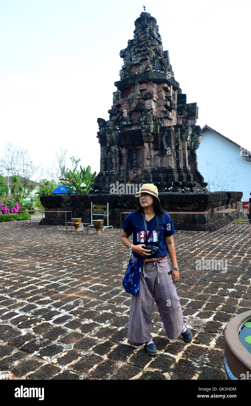 Reisenden Thailänderin Reise- und Porträts am Phra, dass Narai Cheng ...