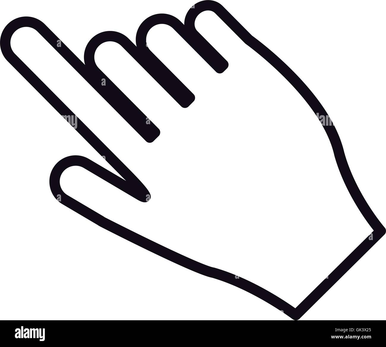 Hand mit Zeigefinger-Symbol zeigt Stock-Vektorgrafik - Alamy