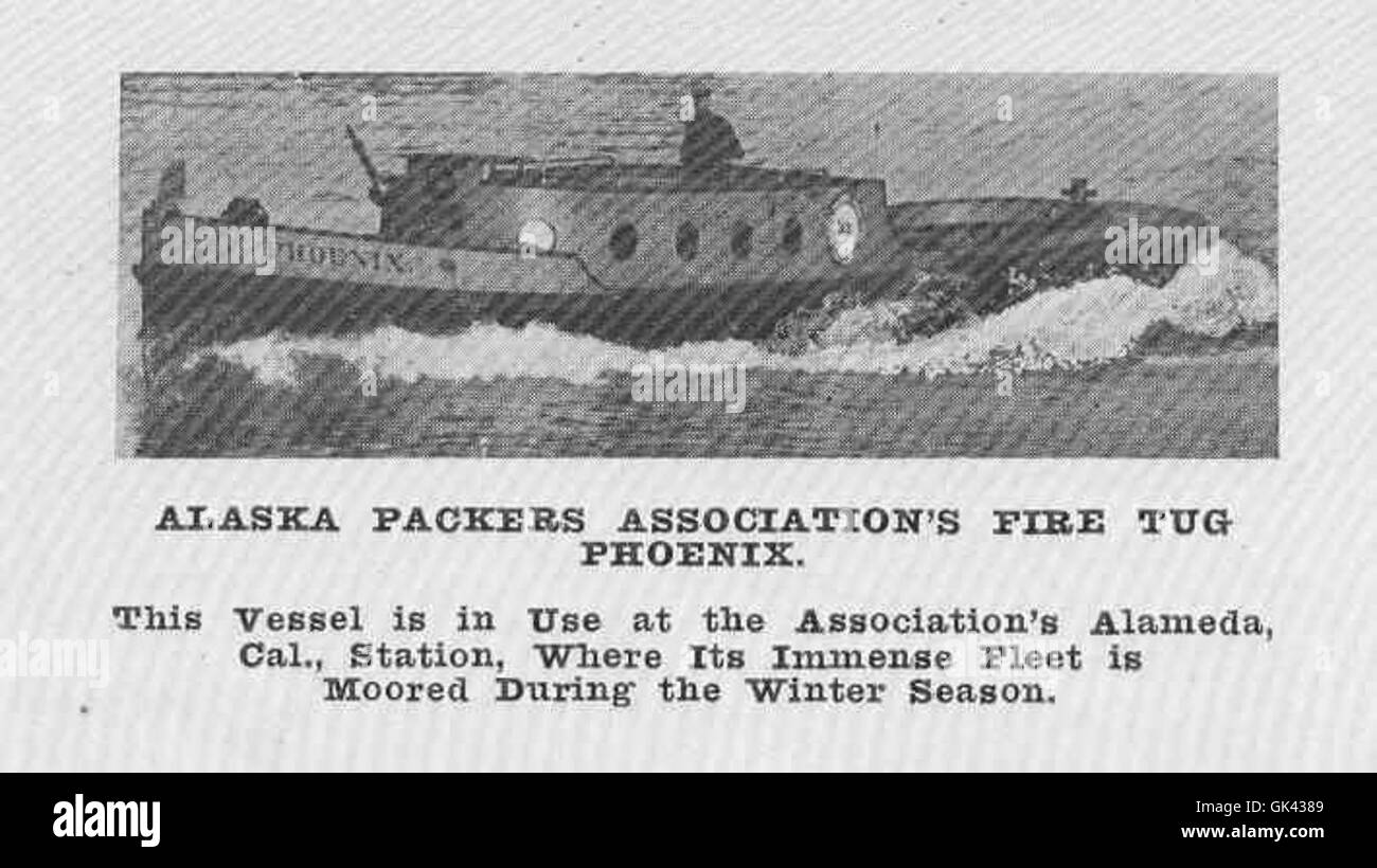 44802 Alaska Packers Association Feuer Tug Phoenix dieses Schiff ist im ...