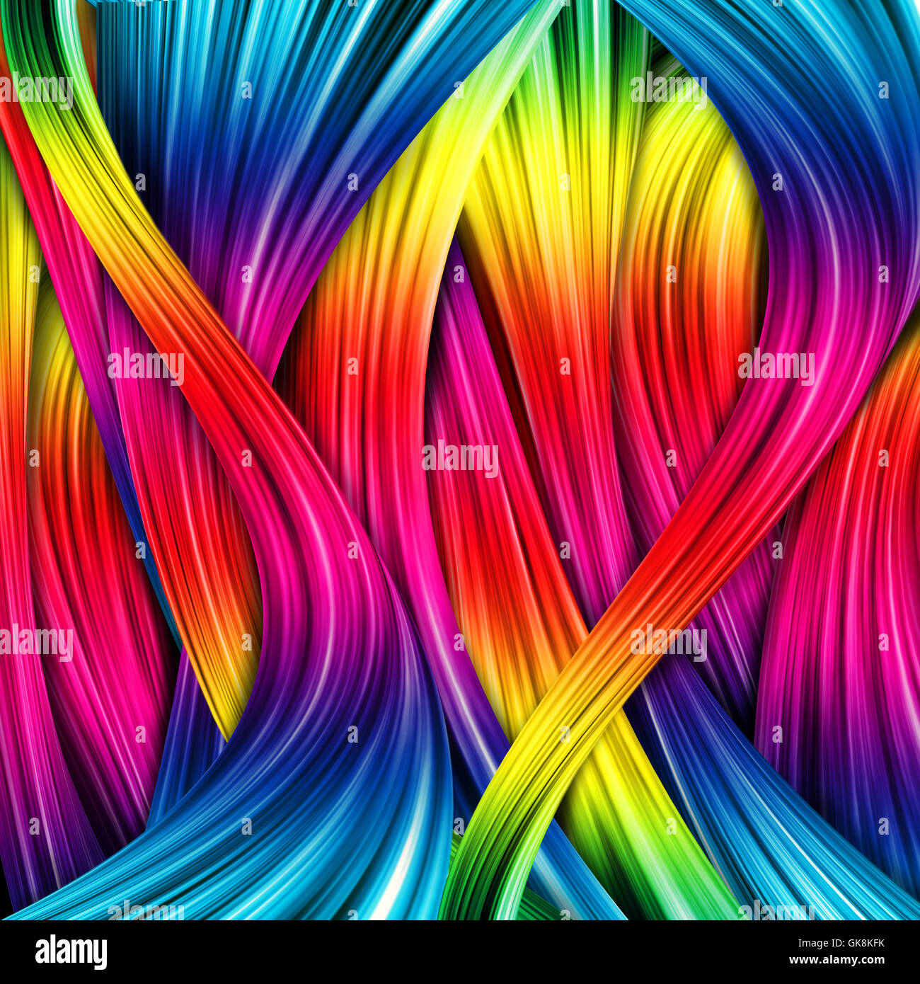 Abstract illustration rainbow colored waves -Fotos und -Bildmaterial in ...