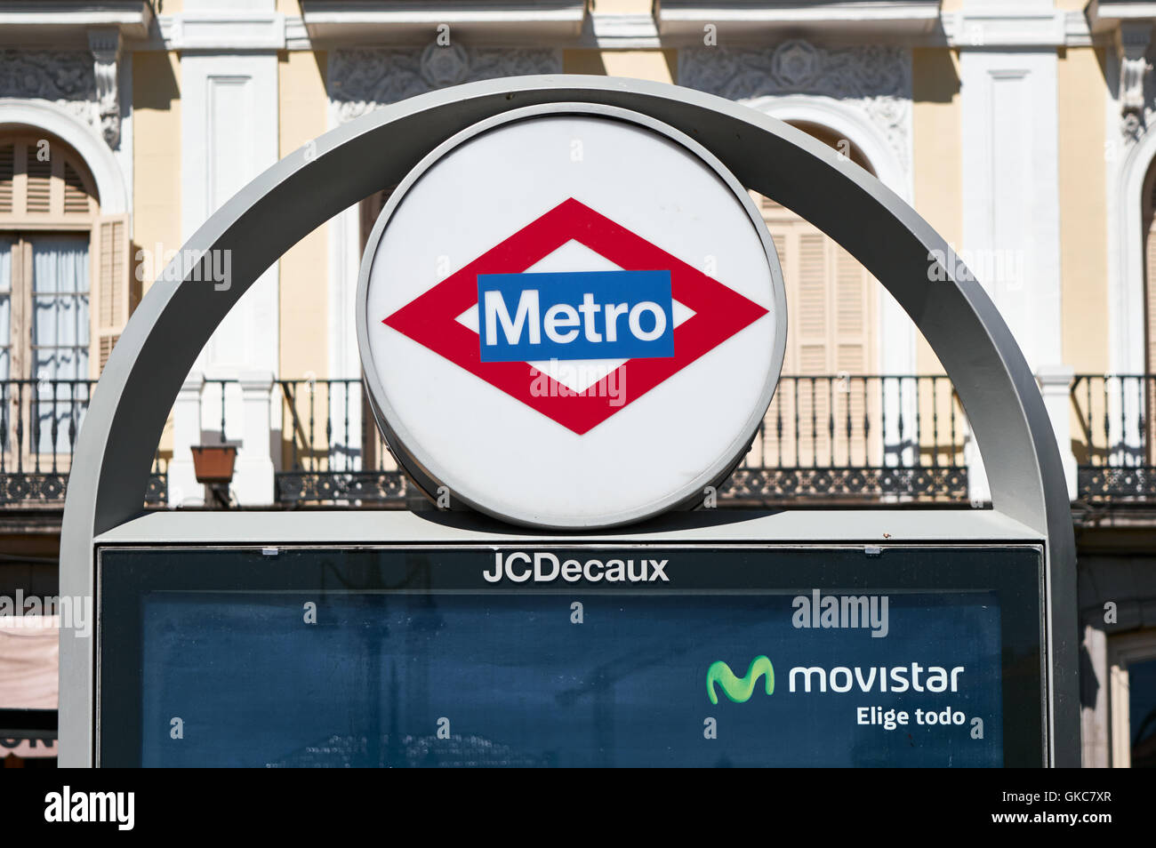 Metro U-Bahn Zeichen, Madrid, Spanien Stockfotografie - Alamy