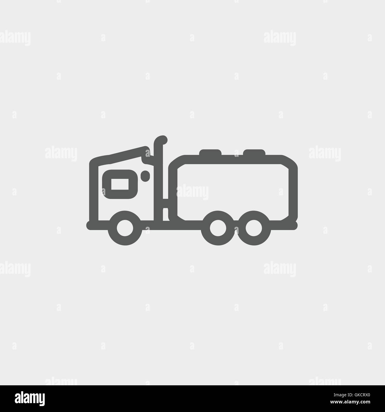 Fuel tank truck icon thin Stock-Vektorgrafiken kaufen - Alamy