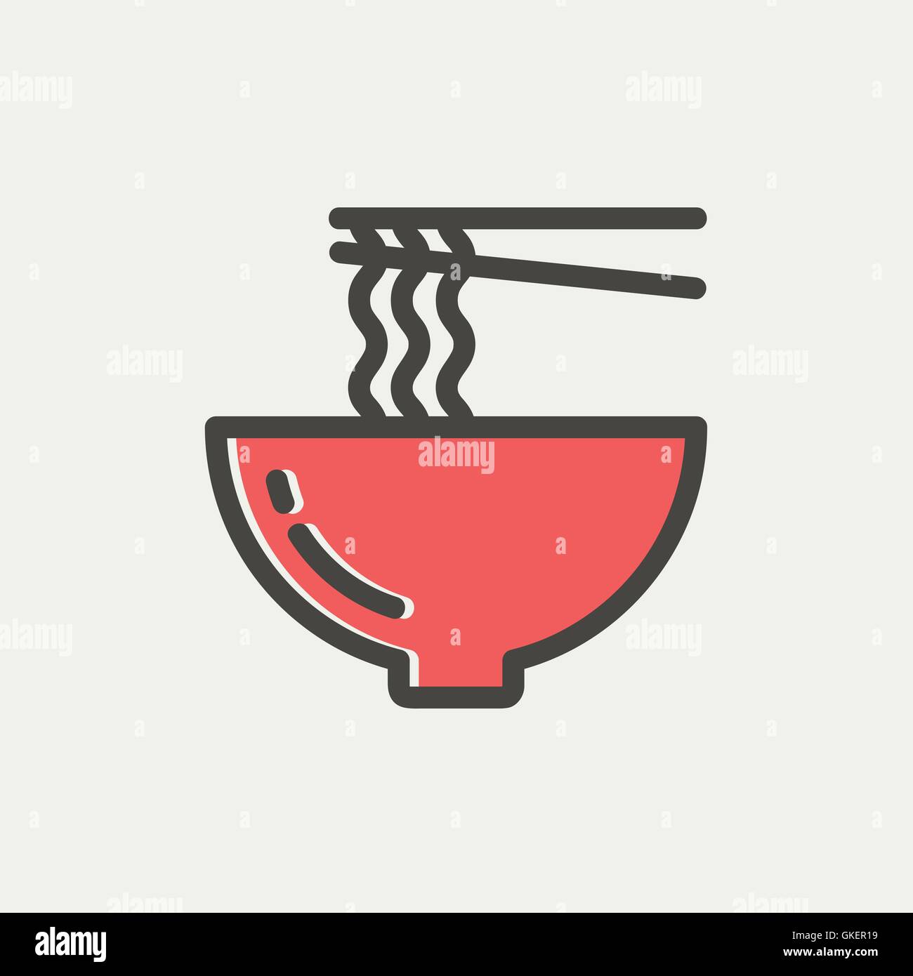 Nudeln schüssel Stock-Vektorgrafiken kaufen - Alamy