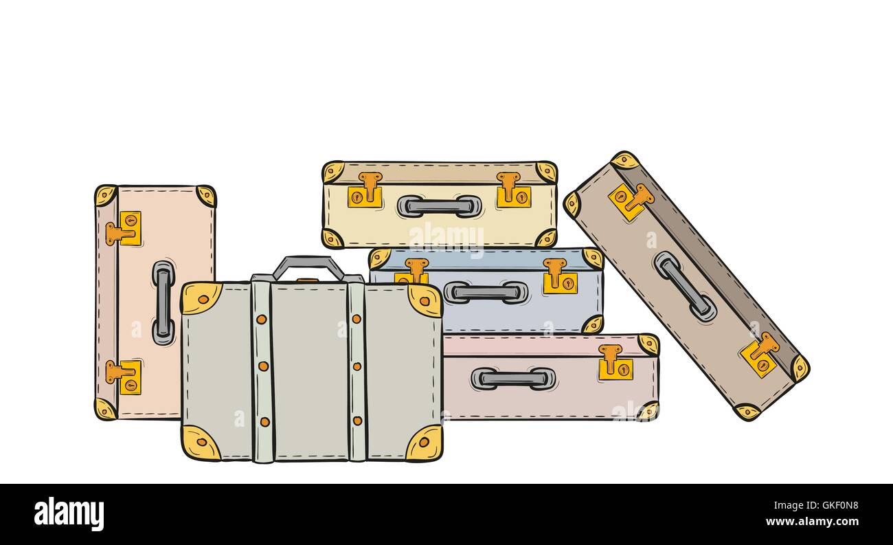 Skizze der Koffer Stock-Vektorgrafik - Alamy