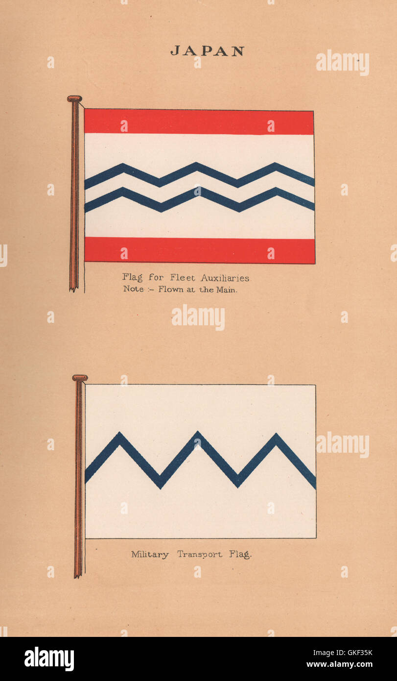 JAPAN-FLAGS. Flag für Flotte Hilfsstoffe. Militärischen Transport ...
