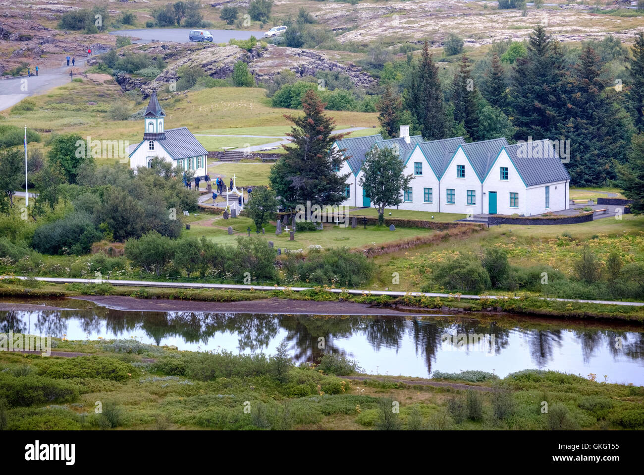 Nationalpark Thingvellir, Thingvallakirkja, Island Stockfotografie - Alamy