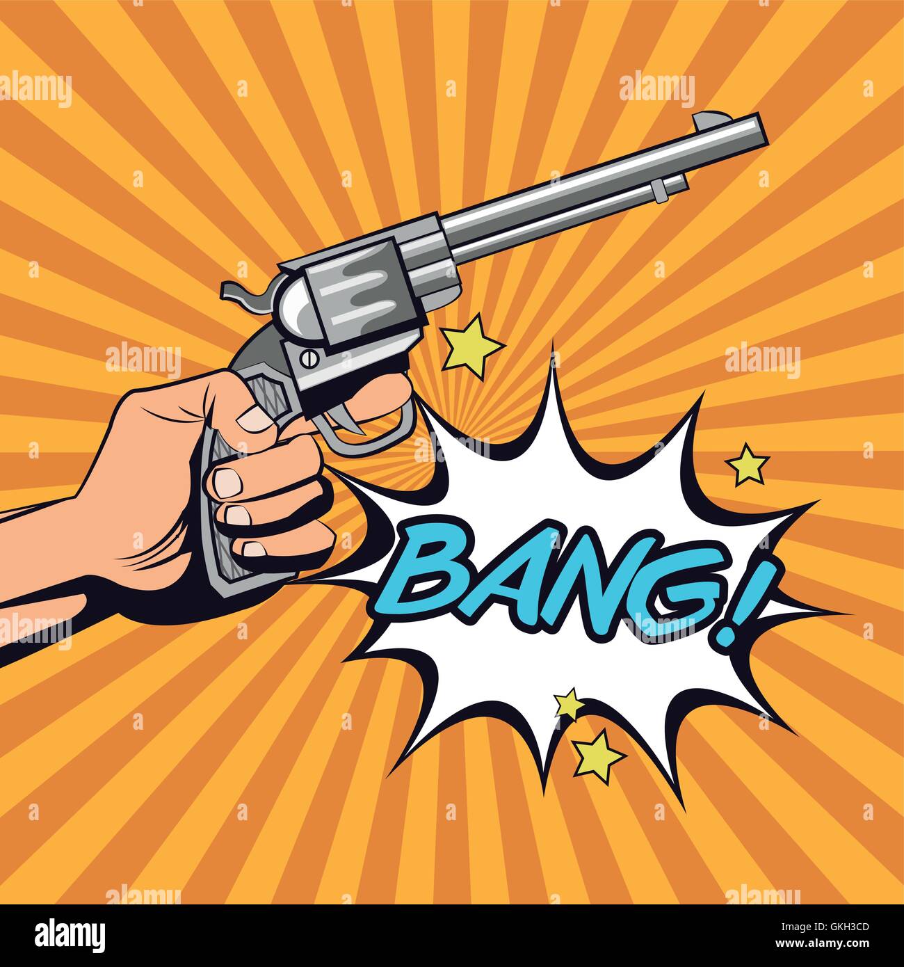 Revolver knall blase cowboy cartoon -Fotos und -Bildmaterial in hoher ...
